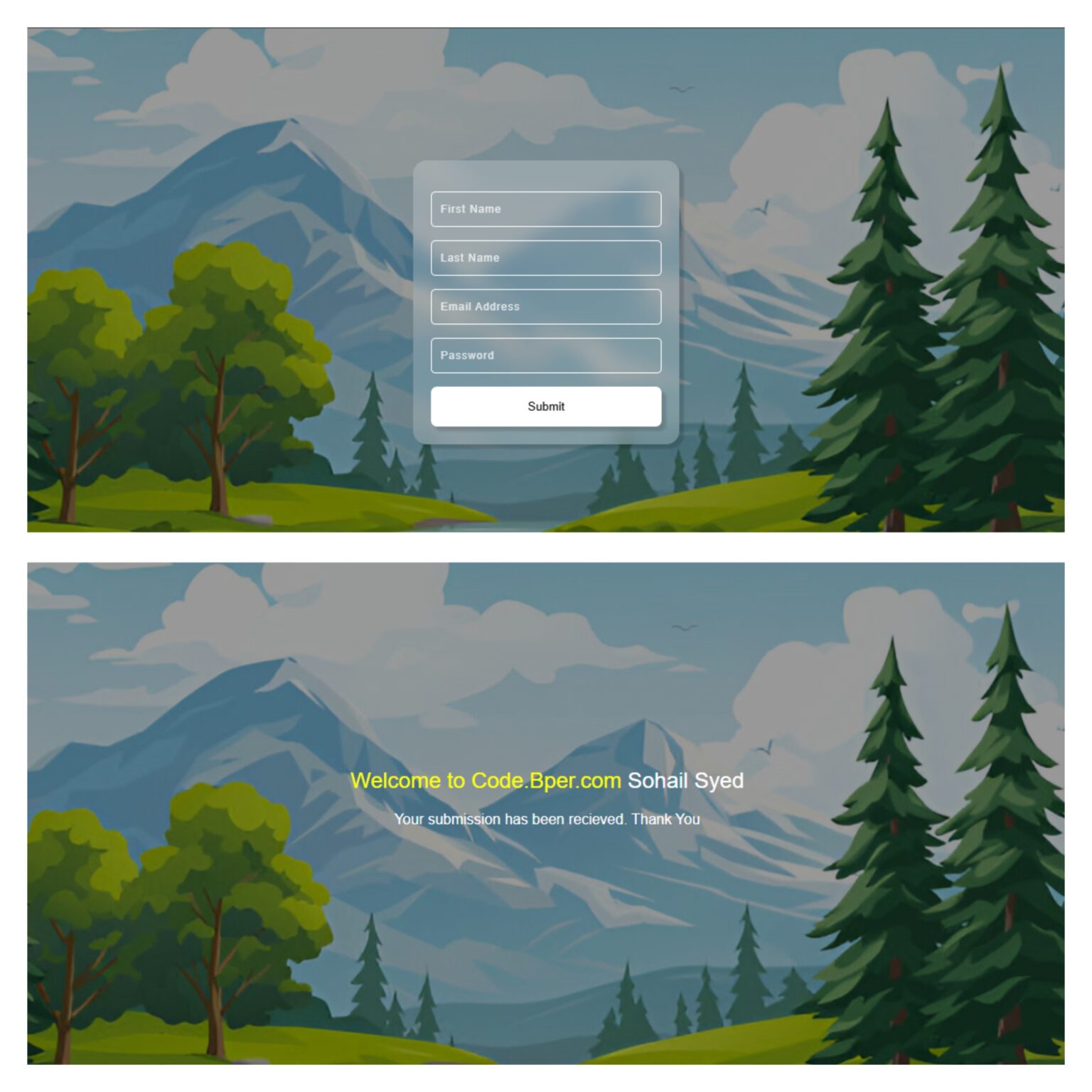 How to Create a Working Registration Form using Html CSS and JavaScript – Code With Bpers